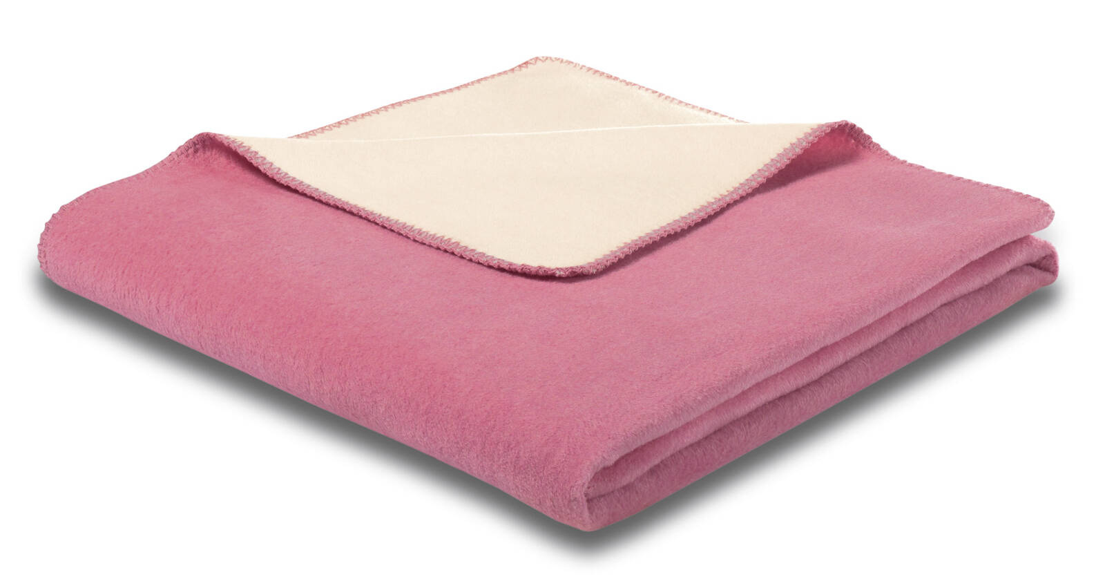 Koc Biederlack Doubleface Pink-Ecru - sklep internetowy podpierzyna.com
