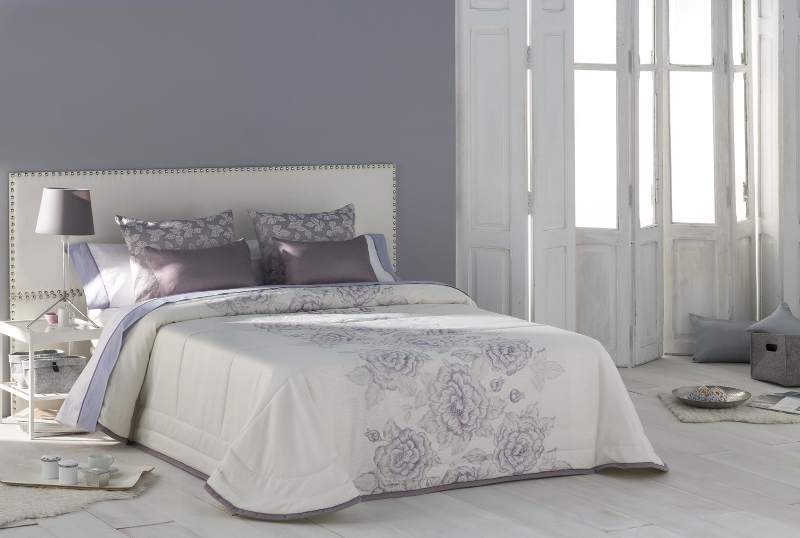 Narzuta żakardowa JVR Tejidos Harmony Malva Narzuta - sklep internetowy podpierzyna.com