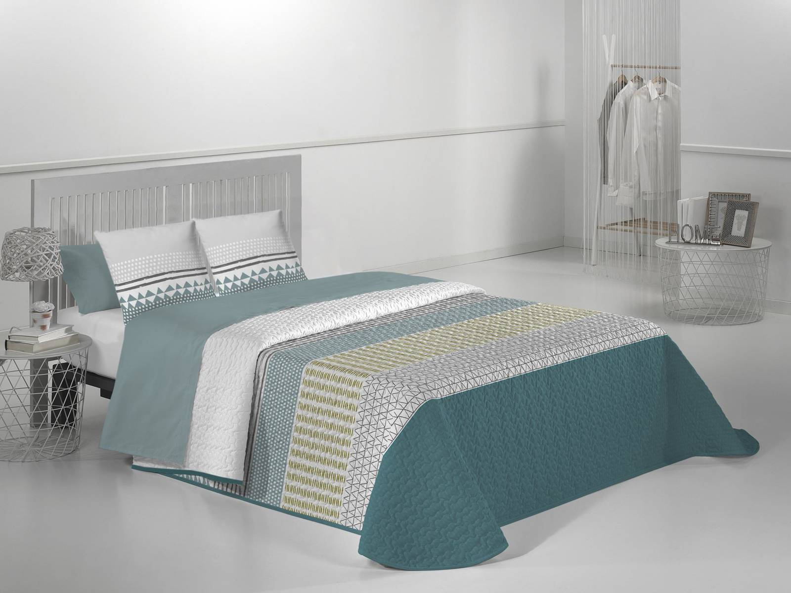 Narzuta JVR Tejidos Mirna Turquesa v2 Narzuta lekka - sklep internetowy podpierzyna.com