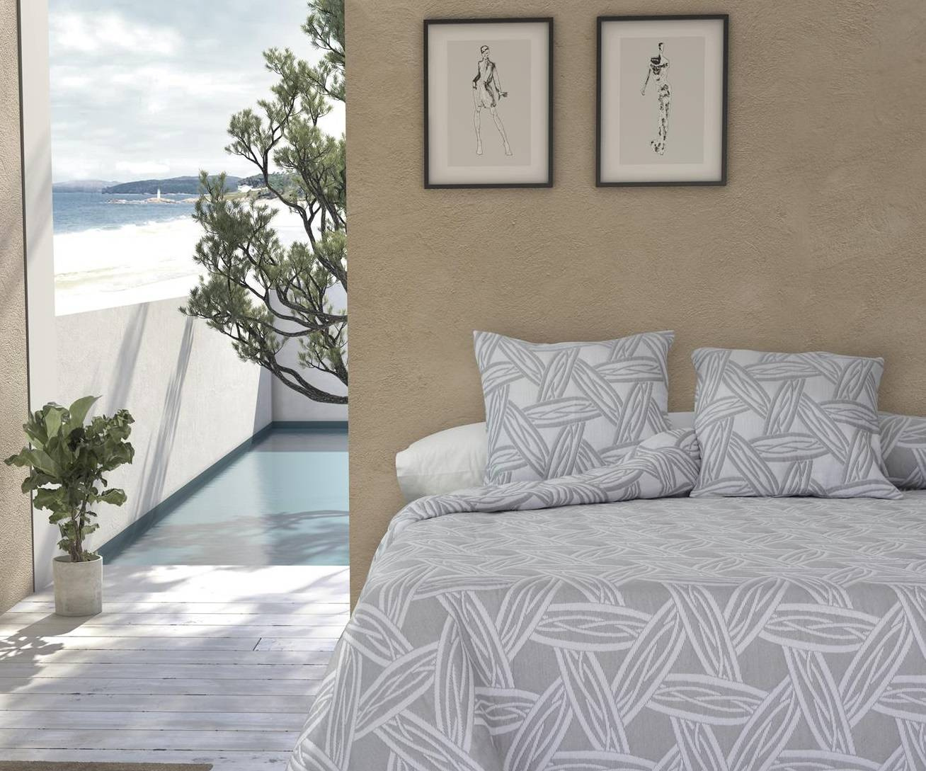 Poszewka JVR Tejidos Ava Gris Poszewka dekoracyjna - sklep internetowy podpierzyna.com