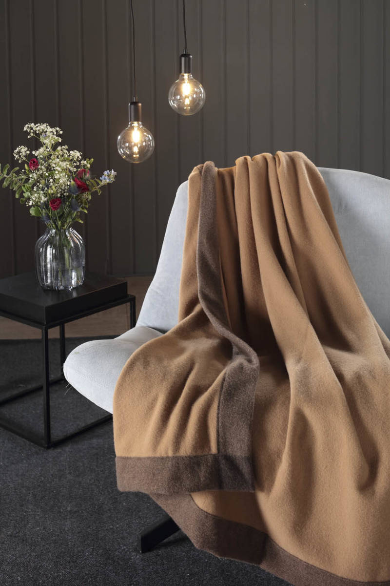 Koc wełniany Biederlack Prado Camel - sklep internetowy podpierzyna.com