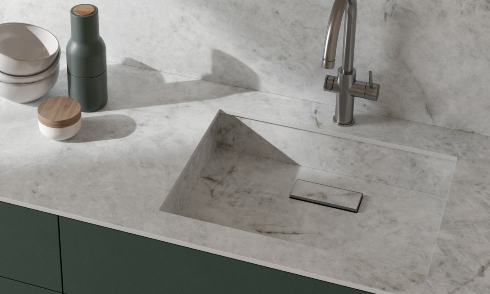 Blat porcelanowy ABK Stone Iceberg 1635x3230 lux 12 mm Lux - sklep internetowy podpierzyna.com